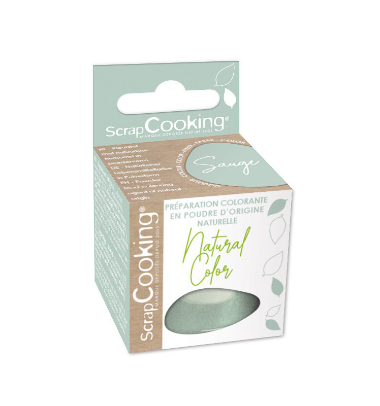 Powder food colouring agent of natural origin - SAUGE - SCRAPCOOKING®