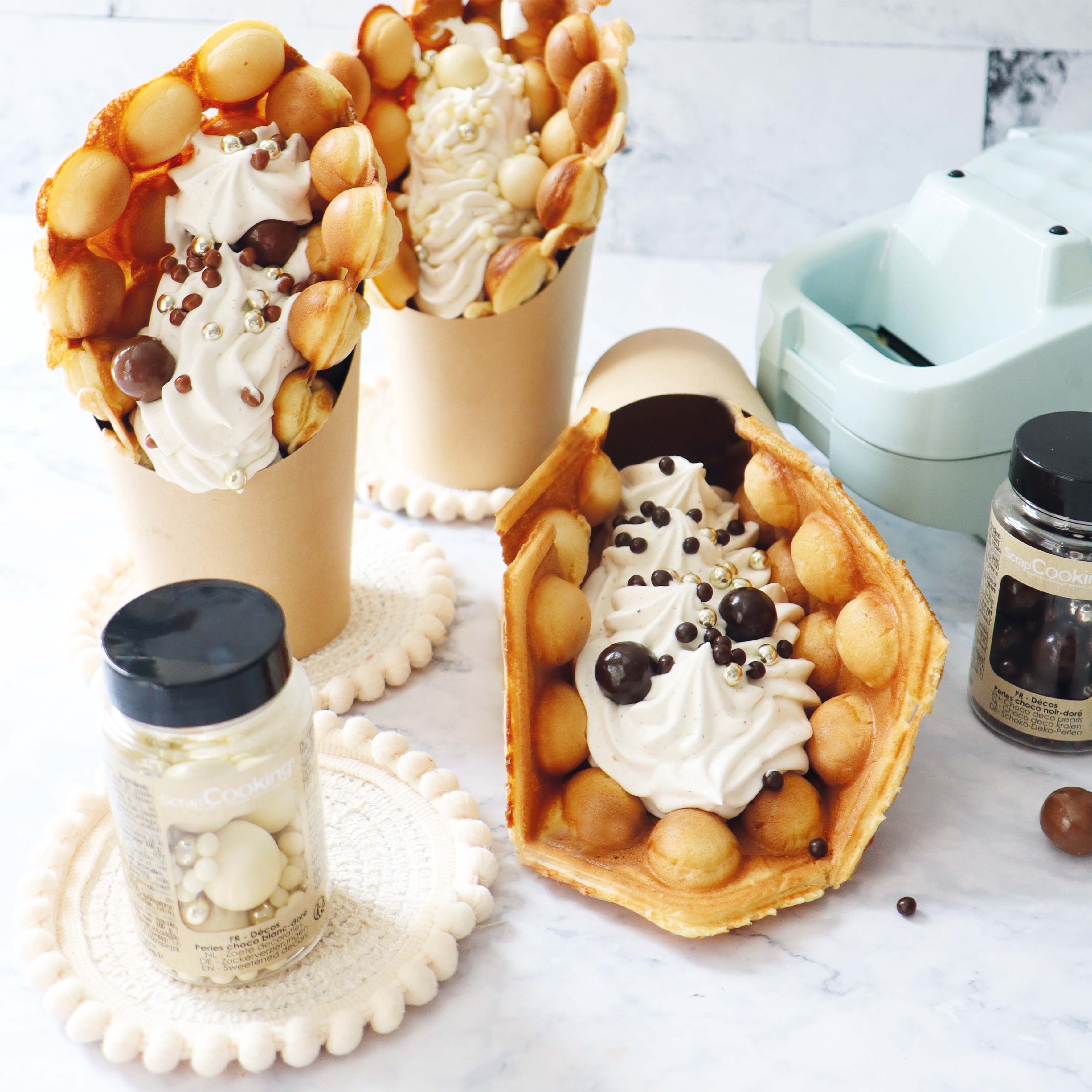 La recette facile des bubble waffles maison appelées aussi gaufres à bulles