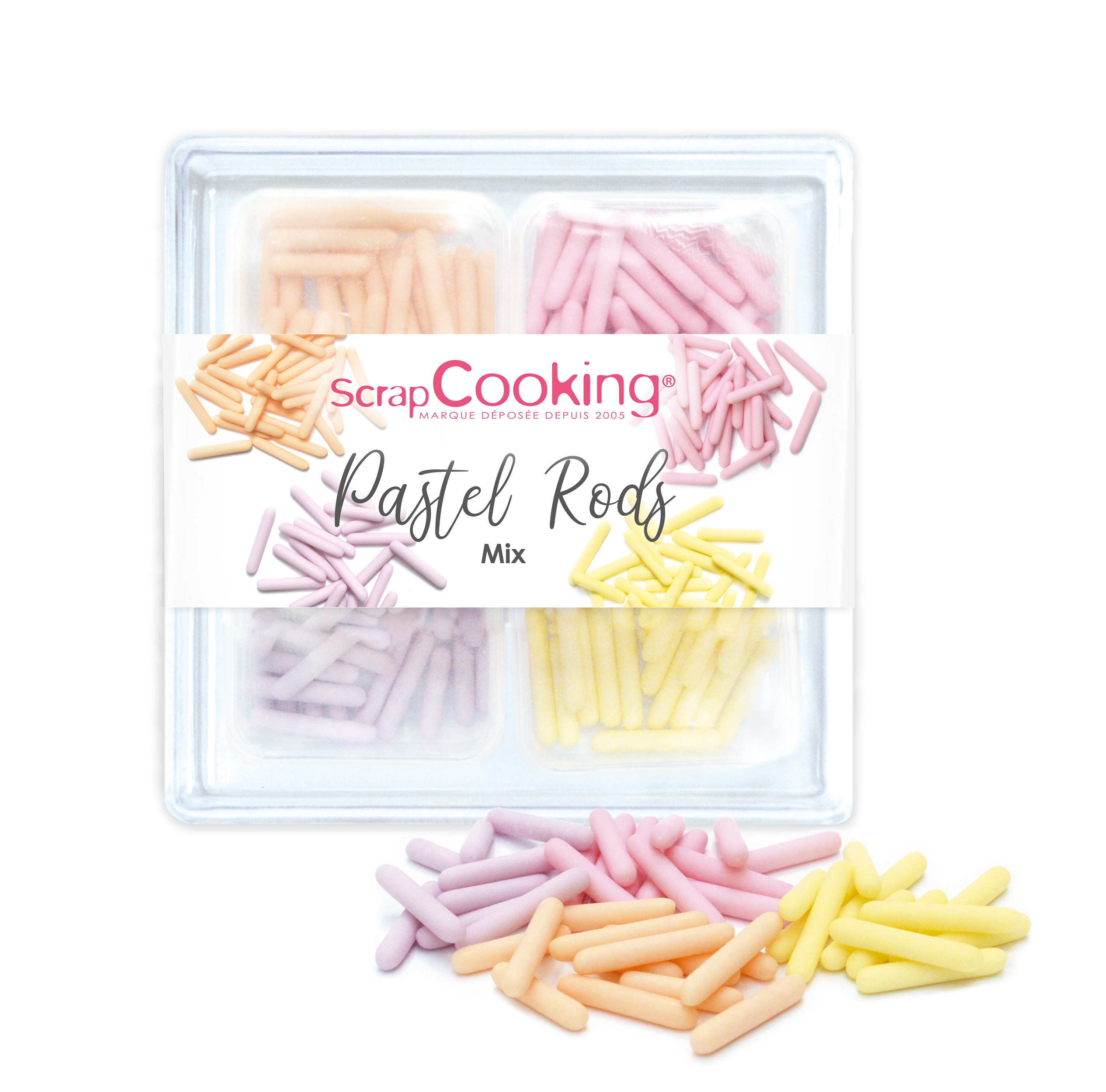 Décors sucrés Pastel Rods mix 60g - ScrapCooking®