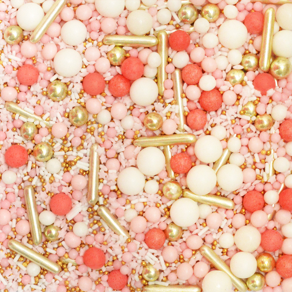 Pot de décors sucrés mix rods rose doré - ScrapCooking®