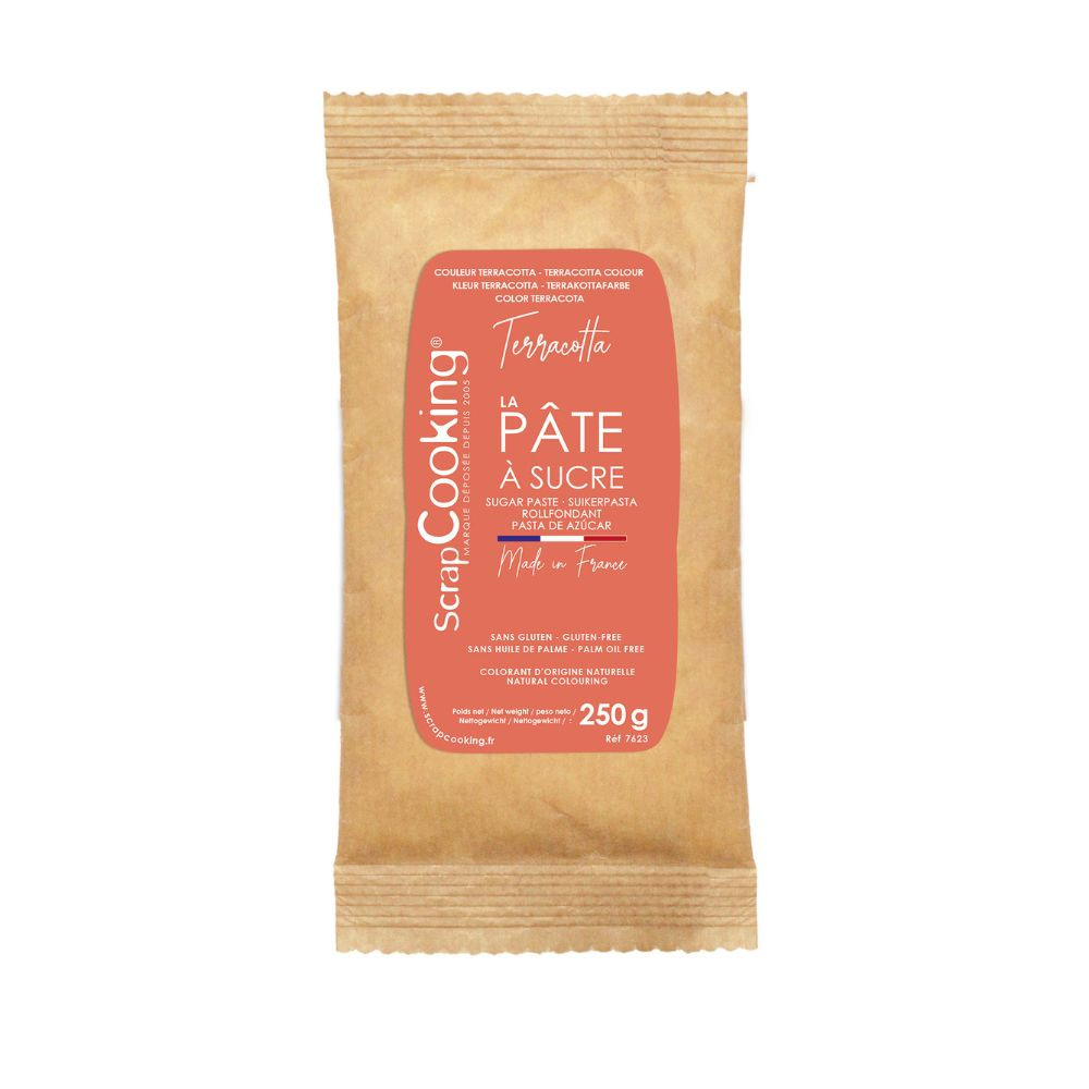 TERRACOTTA sugar paste - natural coloring - ScrapCooking®